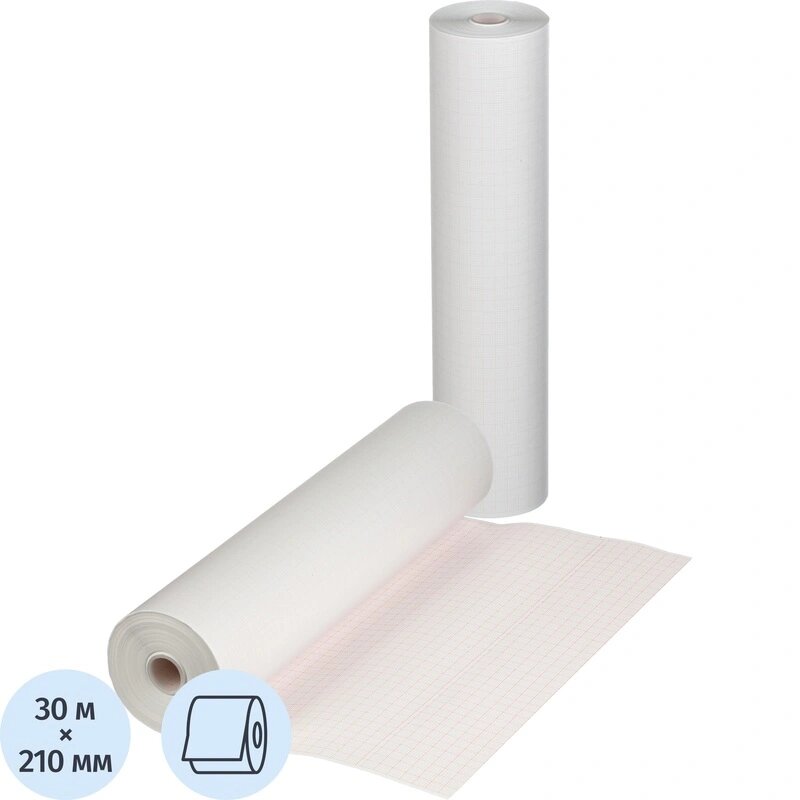 Лента регист. тепл. для ЭКГ 210х30х12 (в.) BIOSET 8000 (К210АК12), 2рул/уп