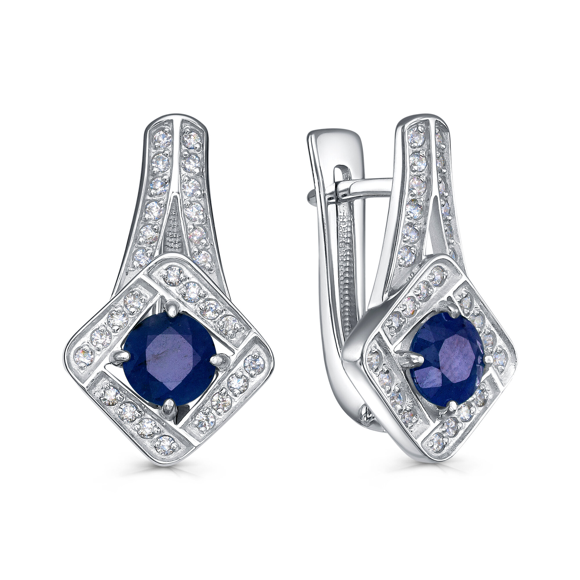 Серьги KABAROVSKY, серебро, 925 проба, фианит