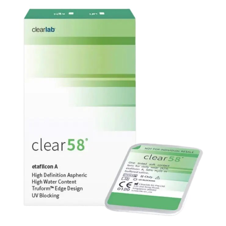 Контактные линзы Clear 58 R8.7 на месяц -1,25 6 шт