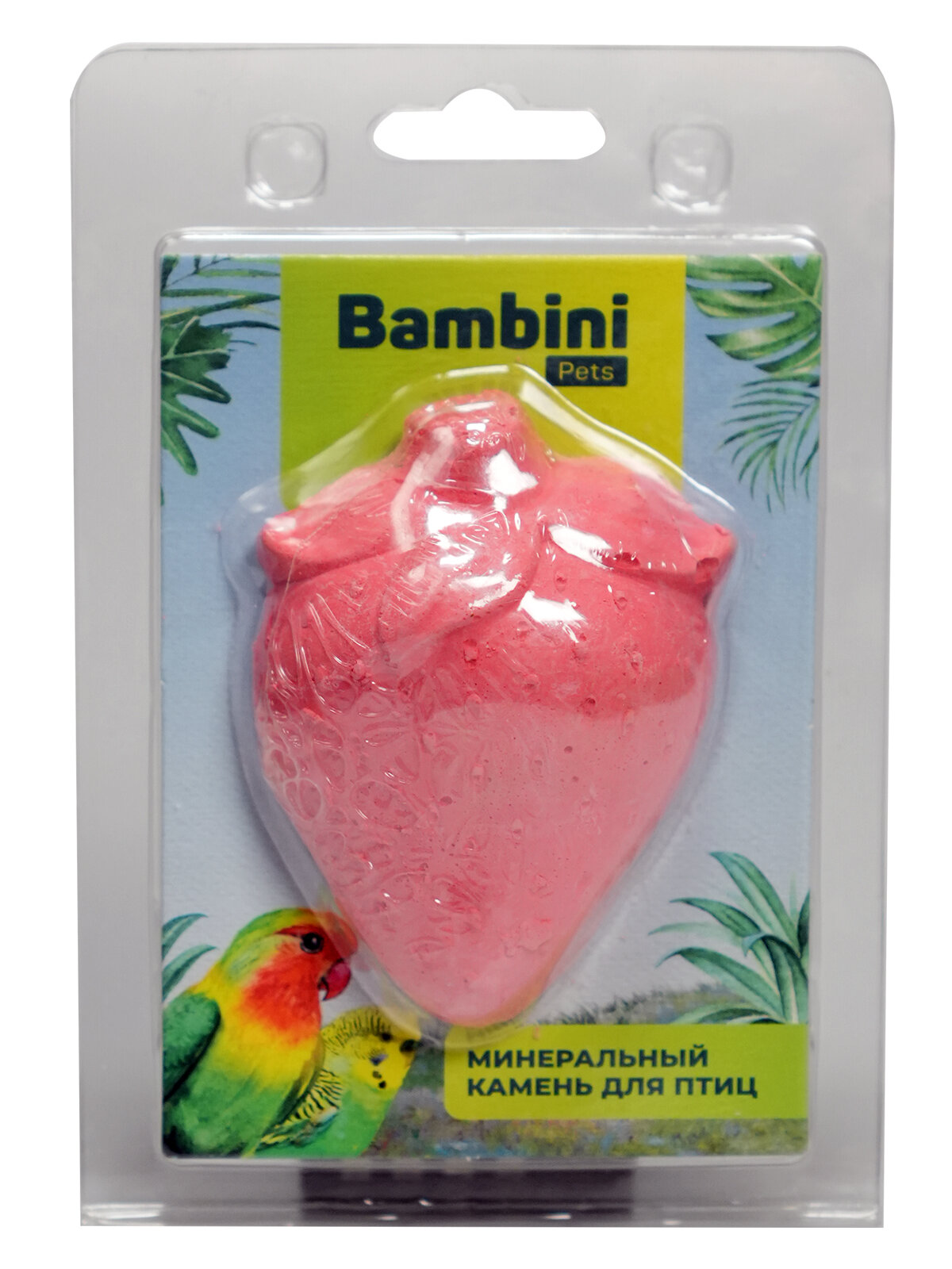 Минеральный камень Bambini Pets для птиц Клубничка