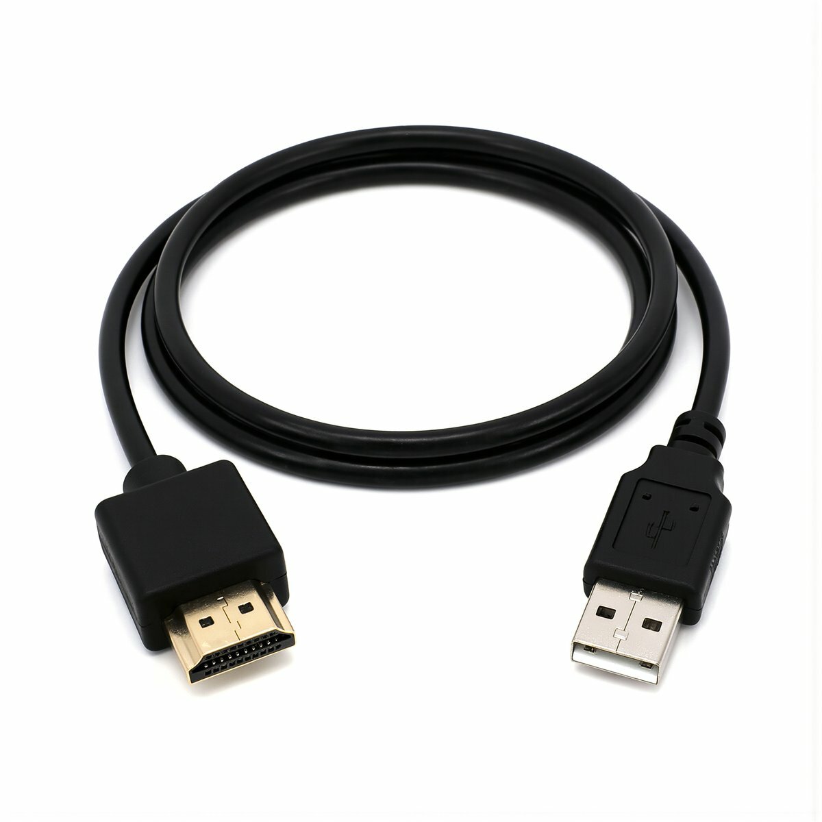 Используемый в офисе кабель питания USB на HDMI 0.5 метра черный для подключения презентационного оборудования дополнительных мониторов и другой офисной цифровой техники