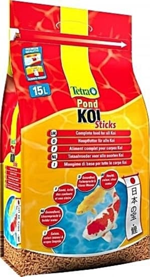 Корм для прудовых рыб Tetra Pond Koi Sticks, гранулы, 15 л