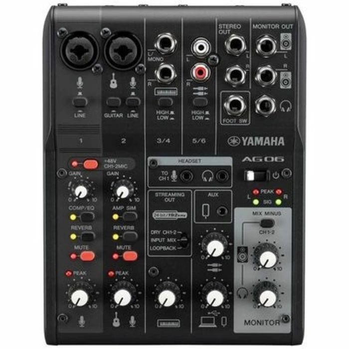 Yamaha AG06MK2 Black Аналоговый микшер