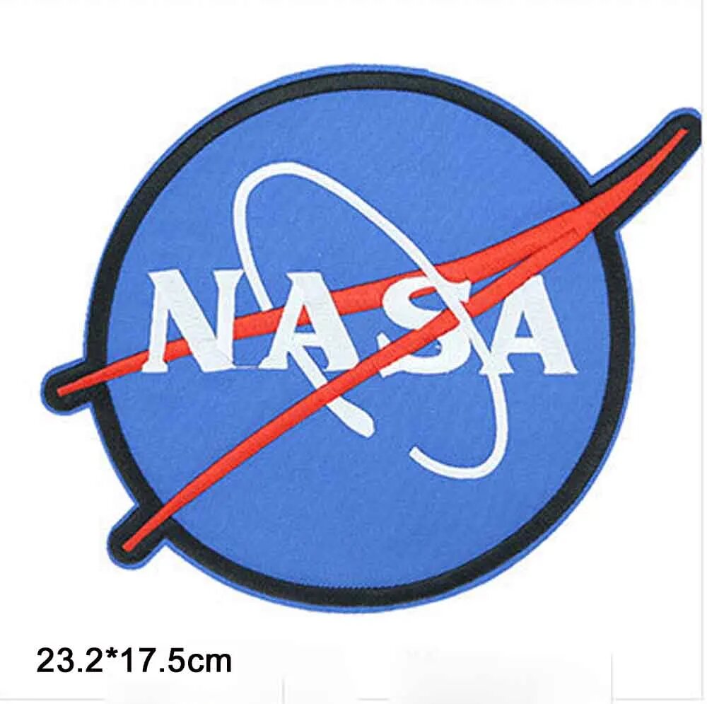 Вышитая нашивка NASA, 23.2*17.5см, темно-синий