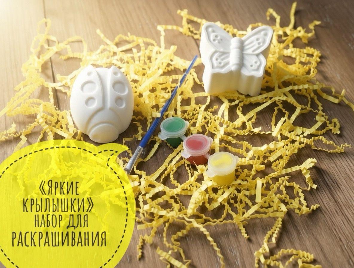 Набор фигурок из гипса "Яркие крылышки"