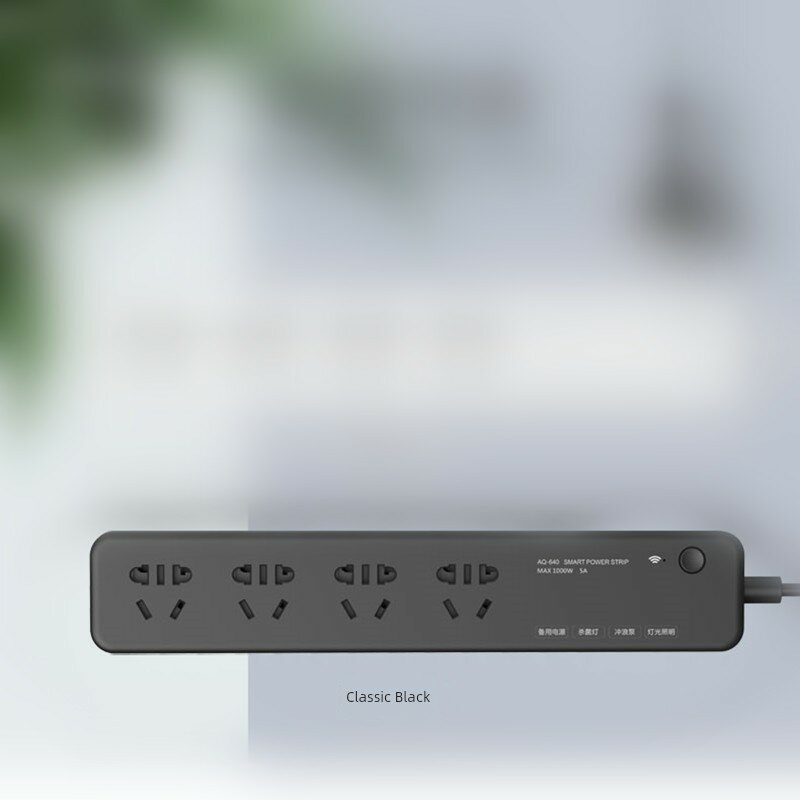 AQ-640 черная WIFI умная розетка для аквариумного оборудования