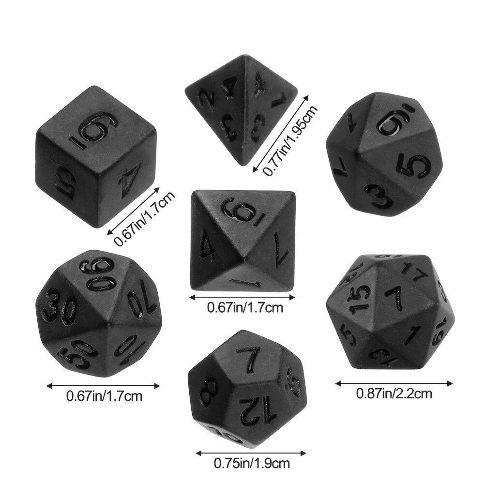 Набор Кубиков Для Игр 1 Set Многоугольные Кубики Для Ролевых Игр Чёрного Цвета Размер 2 2x2 2 Cm