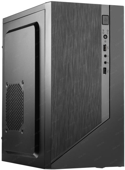 FZ-015 Foxline Корпус без блока питания/ Case Forza mATX, w/o PSU, 2xUSB2.0, Black, w/o FAN, no power cord