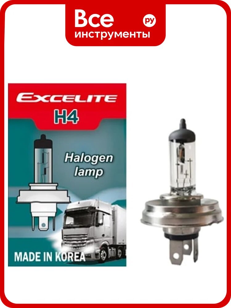Лампа галогенная Excelite H4 ST 24V 75/70W P45t (спайка 2 шт) 13514