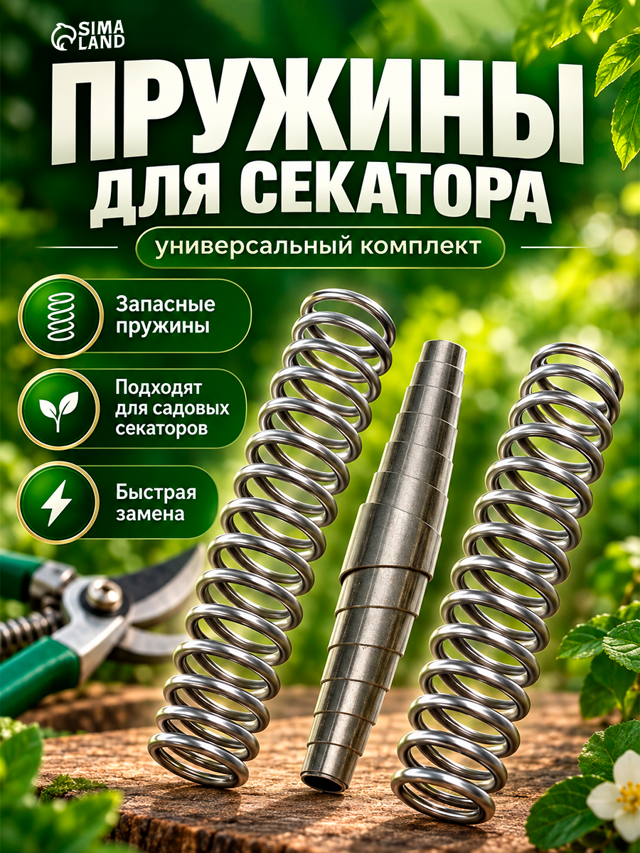 Набор пружин для секатора универсальный, 3 вида, сменные, для садового инструмента