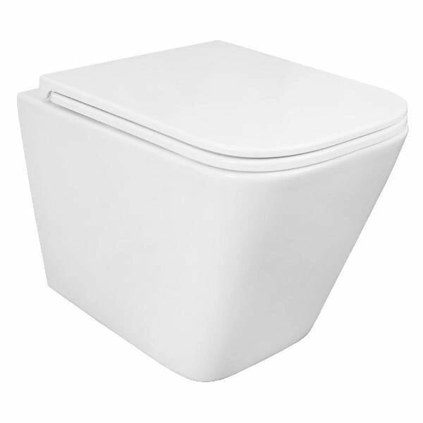 Унитаз подвесной OWL 1975 Alexo Pro безободковый с сидением микролифт, скрытая система смыва PRO-0002