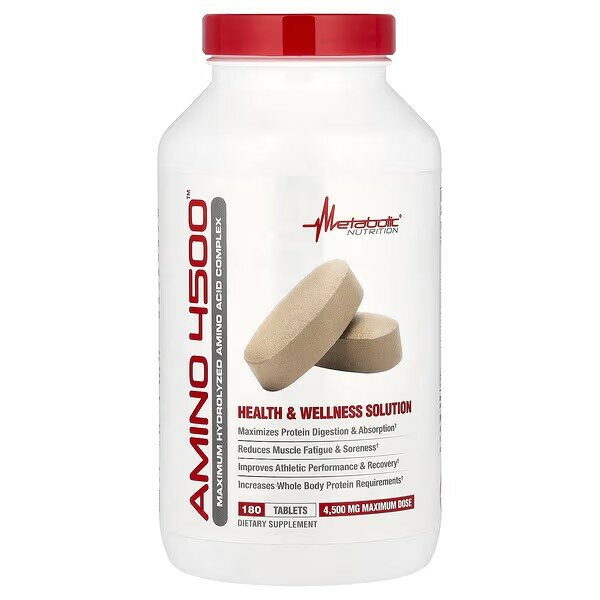Metabolic Nutrition Amino, Амино, 4500 ,180 таблеток из США