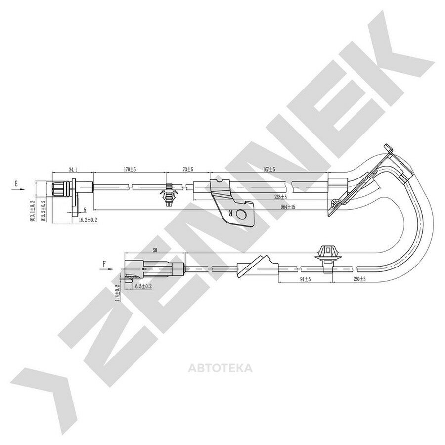 Датчик ABS ZENNEK DAS0684
