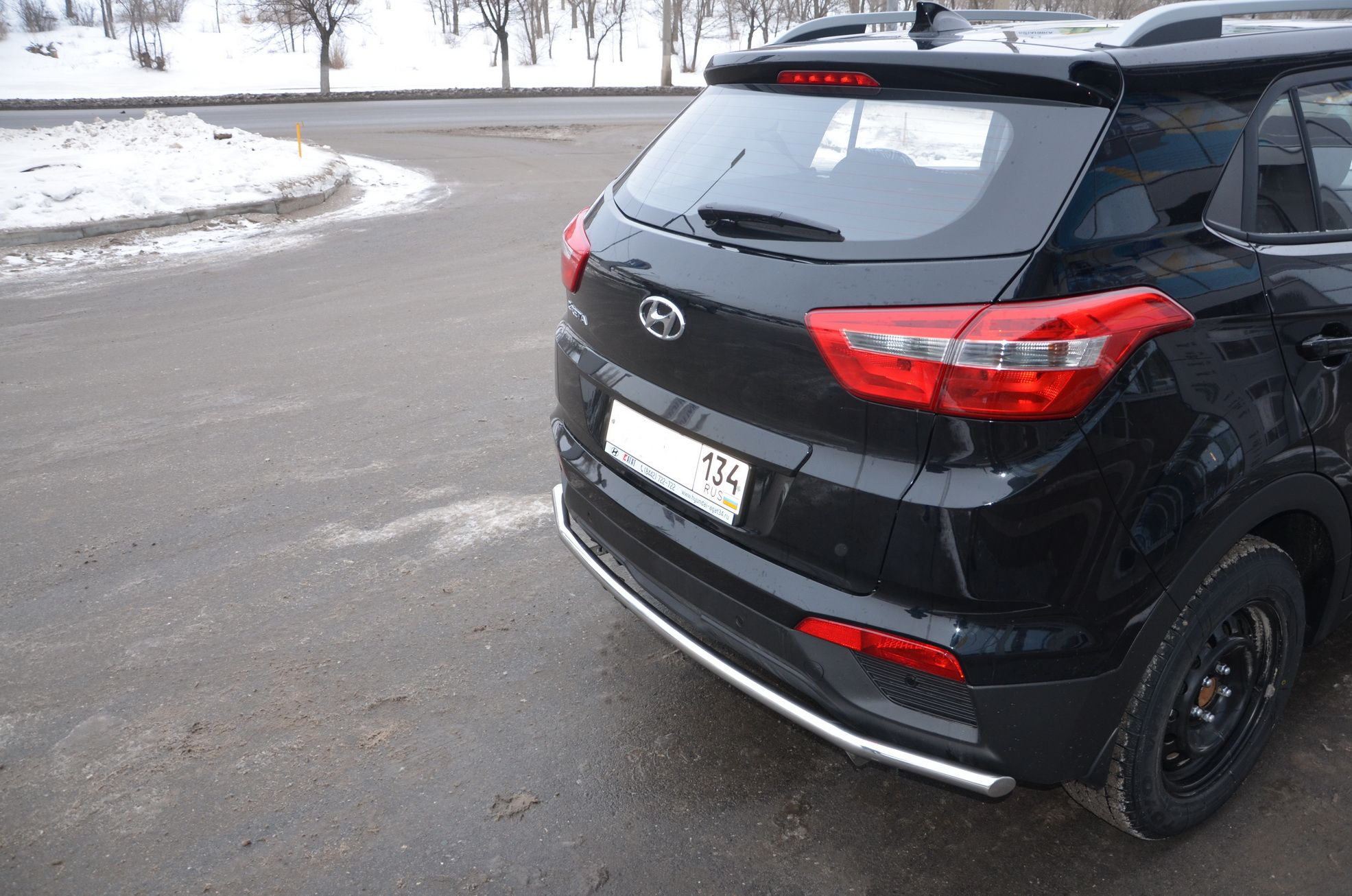 Защита заднего бампера d42 для Hyundai Creta 2016-2021/Хендай Крета