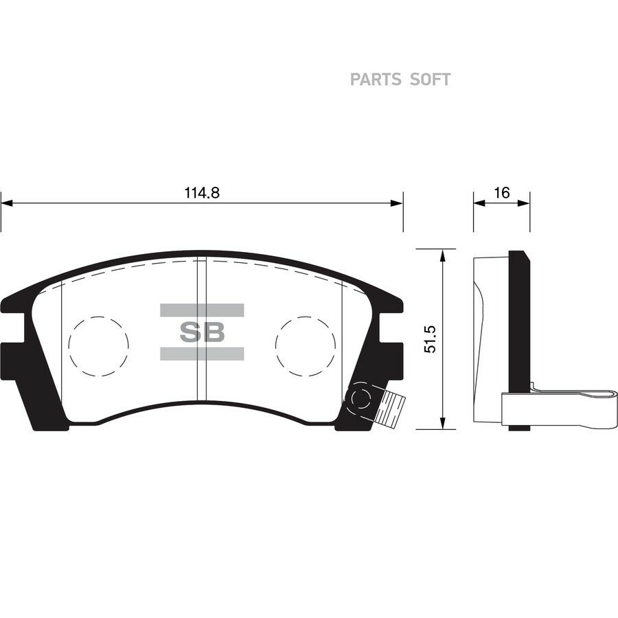 Колодки тормозные SANGSIN BRAKE NISSAN Sunny N14 пер SANGSIN BRAKE SP1488 | цена за 1 шт