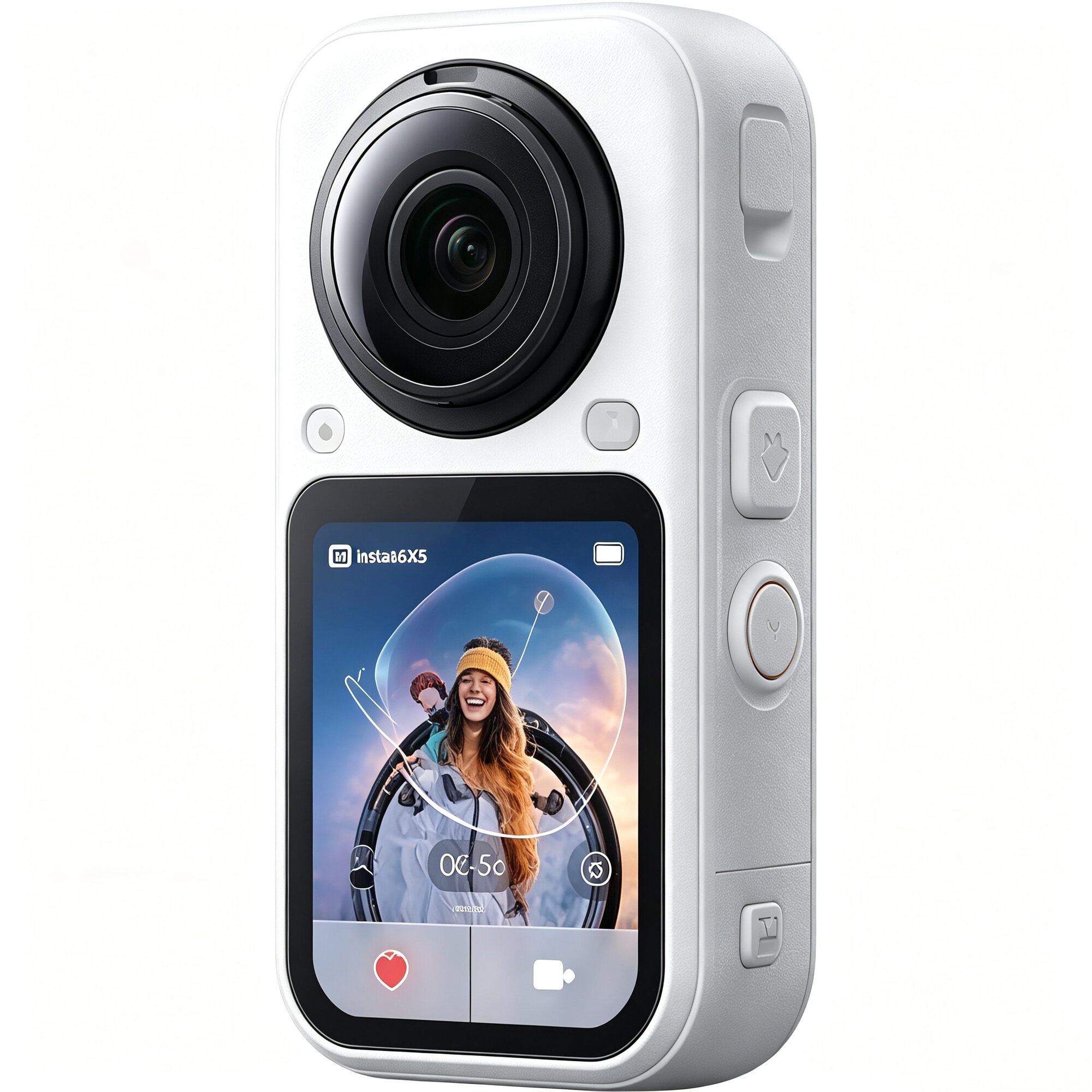 Экшн-камера Insta360 X6, 8K, OLED-дисплей, Dolby Vision, сенсор Sony, Standard Bundle, White(Белый)