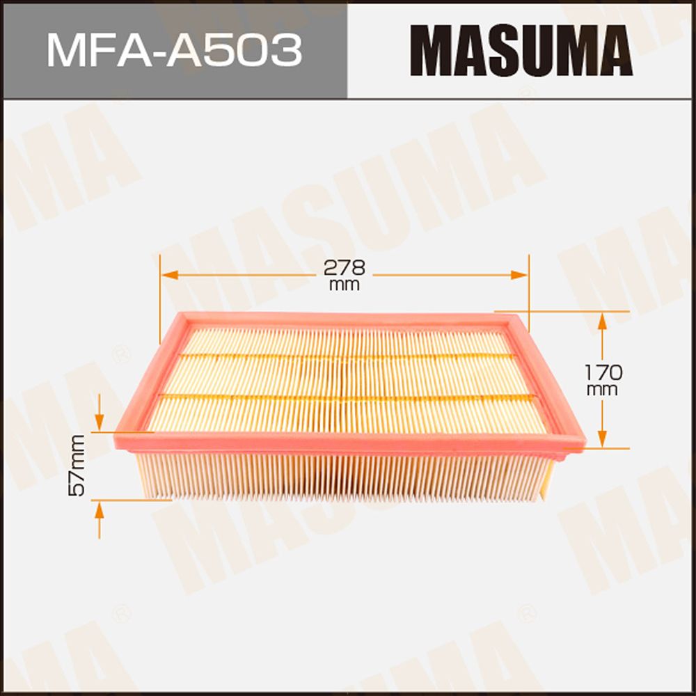 Фильтр воздушный MASUMA MFA-A503 для FORD FOCUS 2004-2008, FORD FOCUS C-MAX 2003-2010
