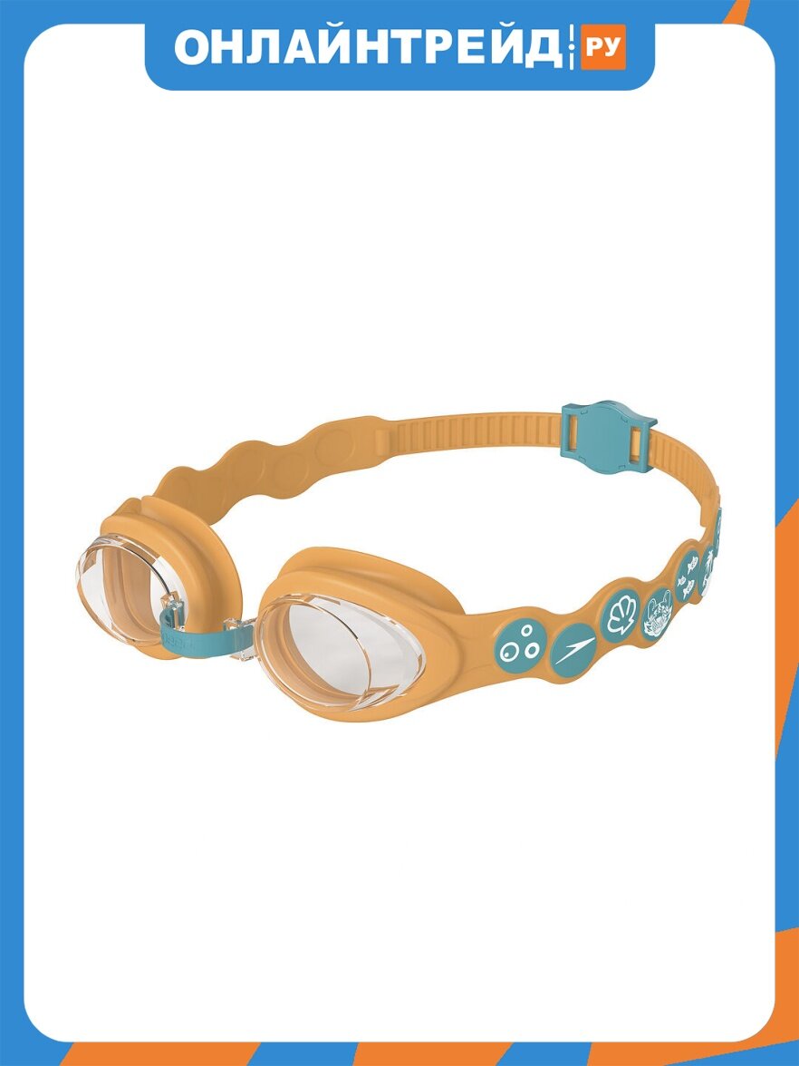 Очки для плавания детские Speedo , 8-0838214643-4643, Infant Spot Goggle оранж/зелен