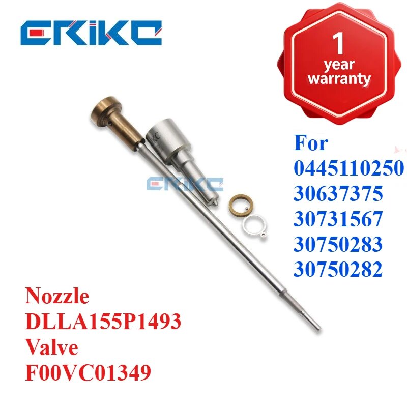 Ремкомплекты форсунок: сопло DLLA155P1493, клапан F00VC01349 для инжекторов 0445110250, WLAA13H50, 30637375, 30731567, 30750283, 30750282