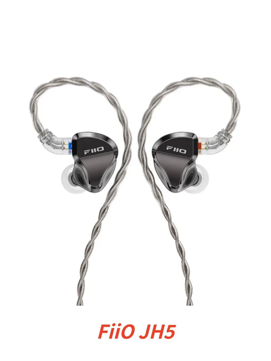 Fiio Наушники проводные FiiO JH5 высококачественные Hi-Fi проводные наушники-вкладыши, черный