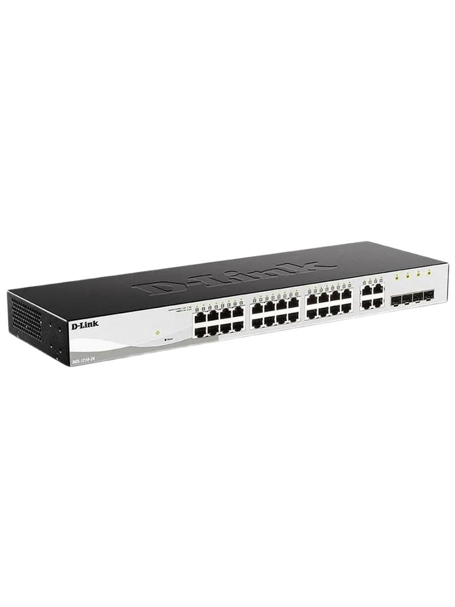 Коммутатор D-Link DGS-1210-28-FL2A Управляемый L2 с 24 портами и 4 комбо-портами RJ45/SFP 1Гб/с