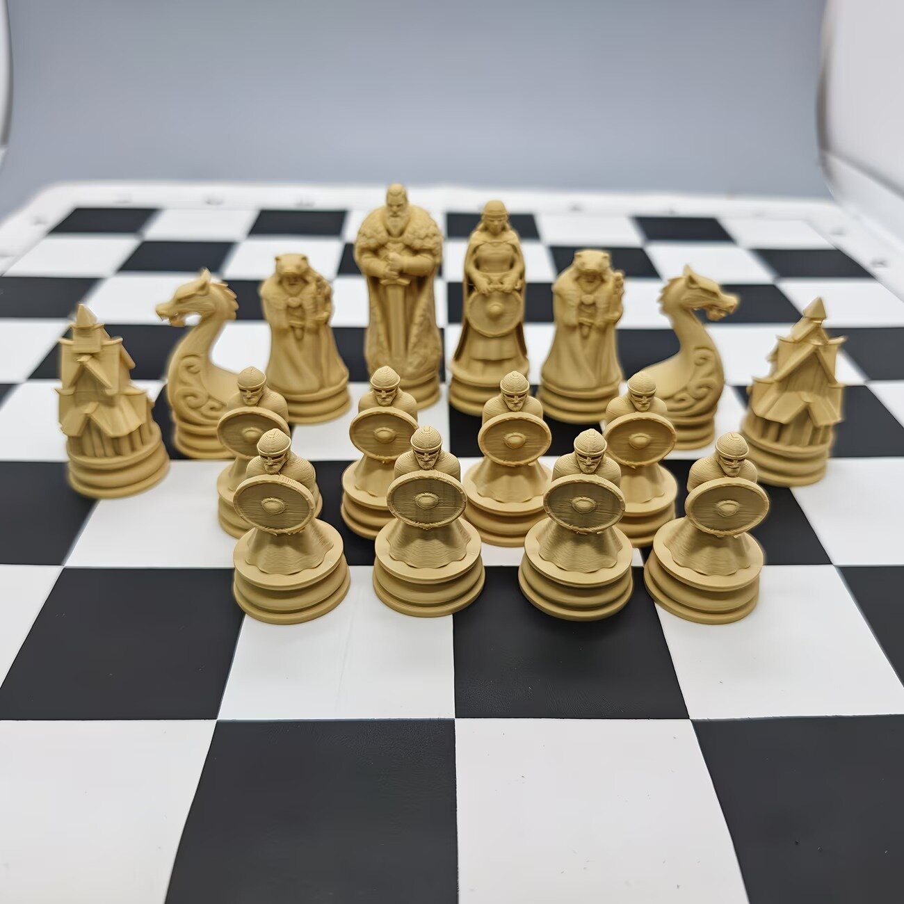 3D-печать викингов воин шахматы украшения игры ремесла украшения украшения дома украшения праздник подарки