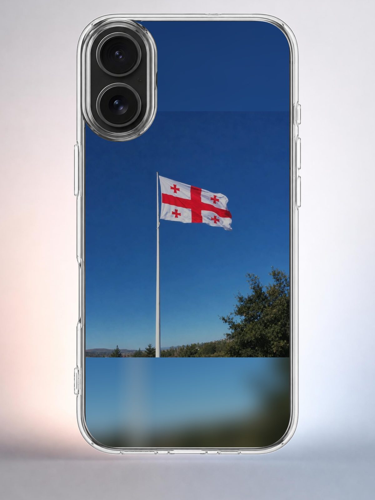 Чехол iPhone 16 Флаг Грузии Y2K Indie Sleaze