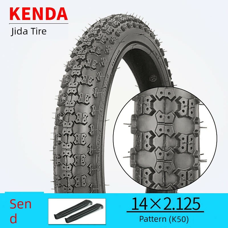 Jianda 14x2.125 Наружная шина - Премиум велосипедная шина для 14-дюймовых складных велосипедов, одна штука