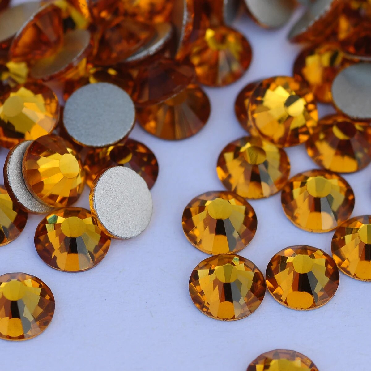 Стразы оранжевые Topaz Xilion, SS3-SS50, 1440+ шт