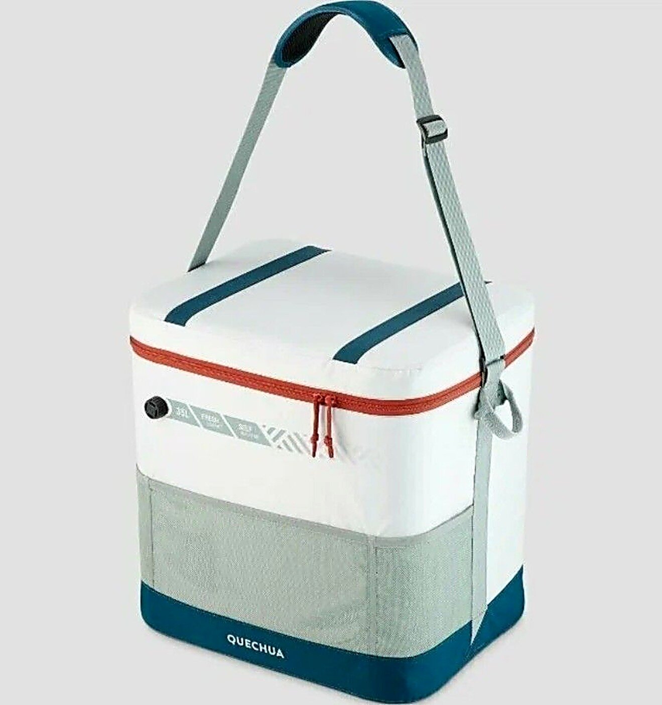 Сумка-холодильник для кемпинга 35 л COMPACT FRESH Quechua, Полиэстер, Китай, белый, Термосумки
