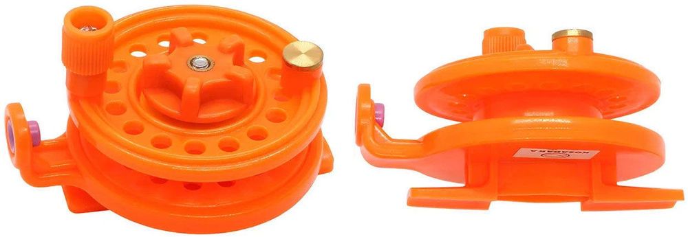 Катушка Kosadaka зимняя пластиковая WINDER 58мм Orange с лесоукл. и фрикционом WIN-MX-58-OR
