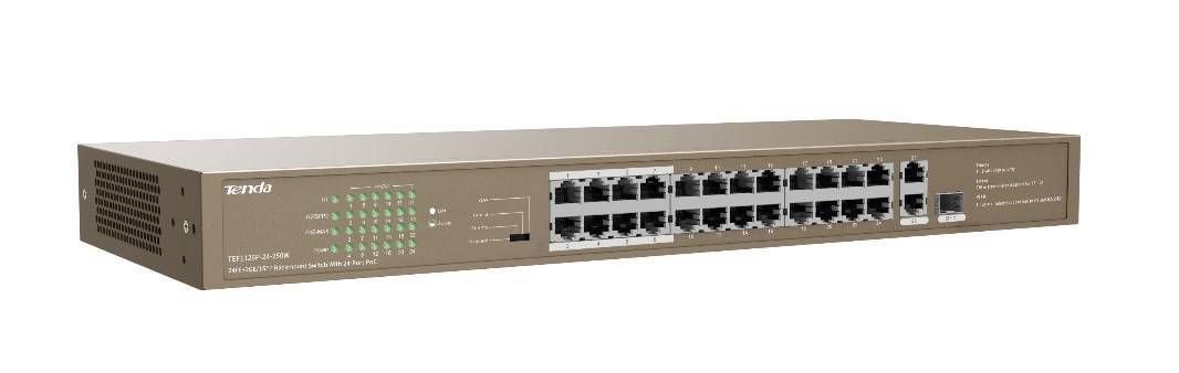 Tenda F1126P-24-250W Мегабитный неуправляемый PoE-коммутатор с 26 портами