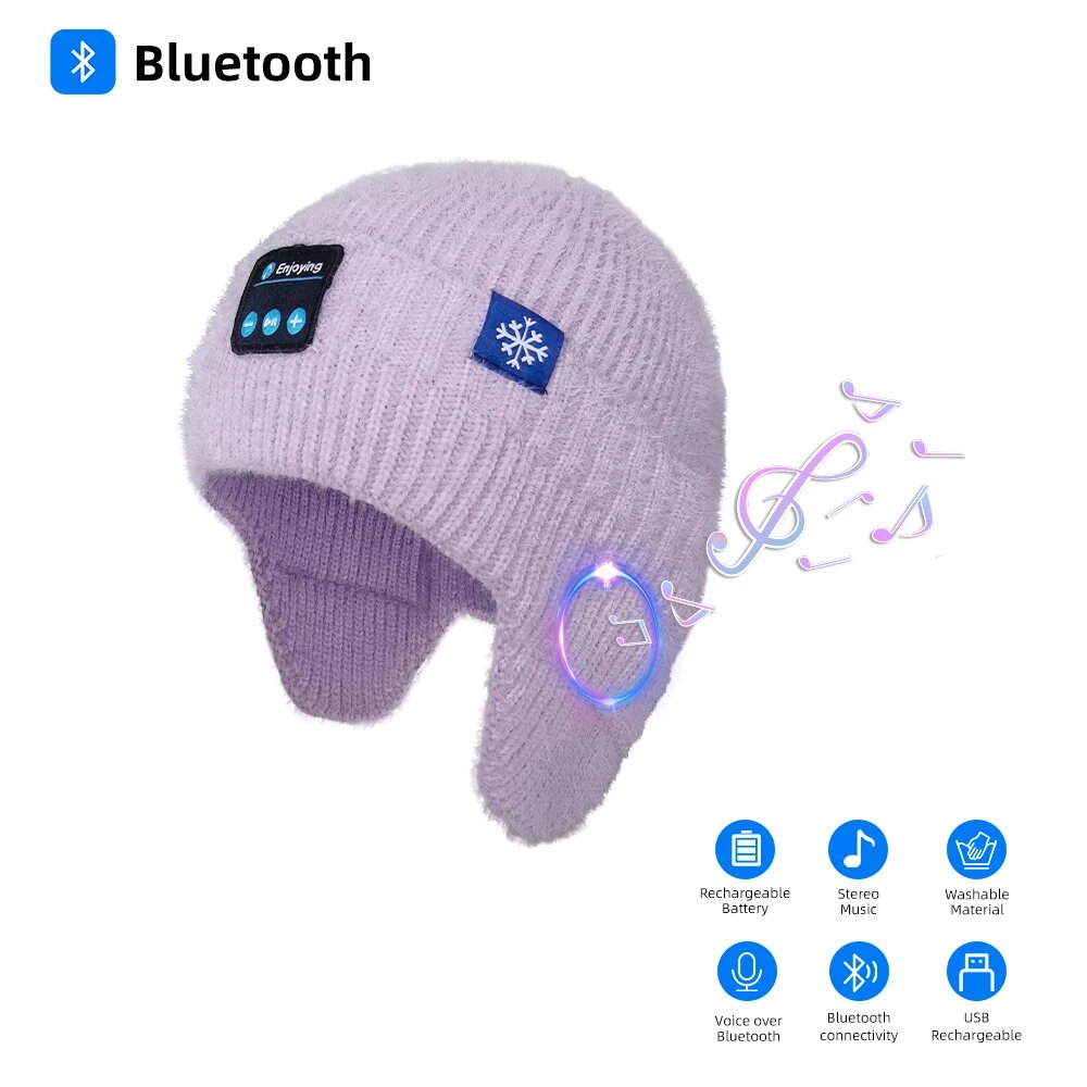 Bluetooth шапка-бини SYPVRY фиолетовая