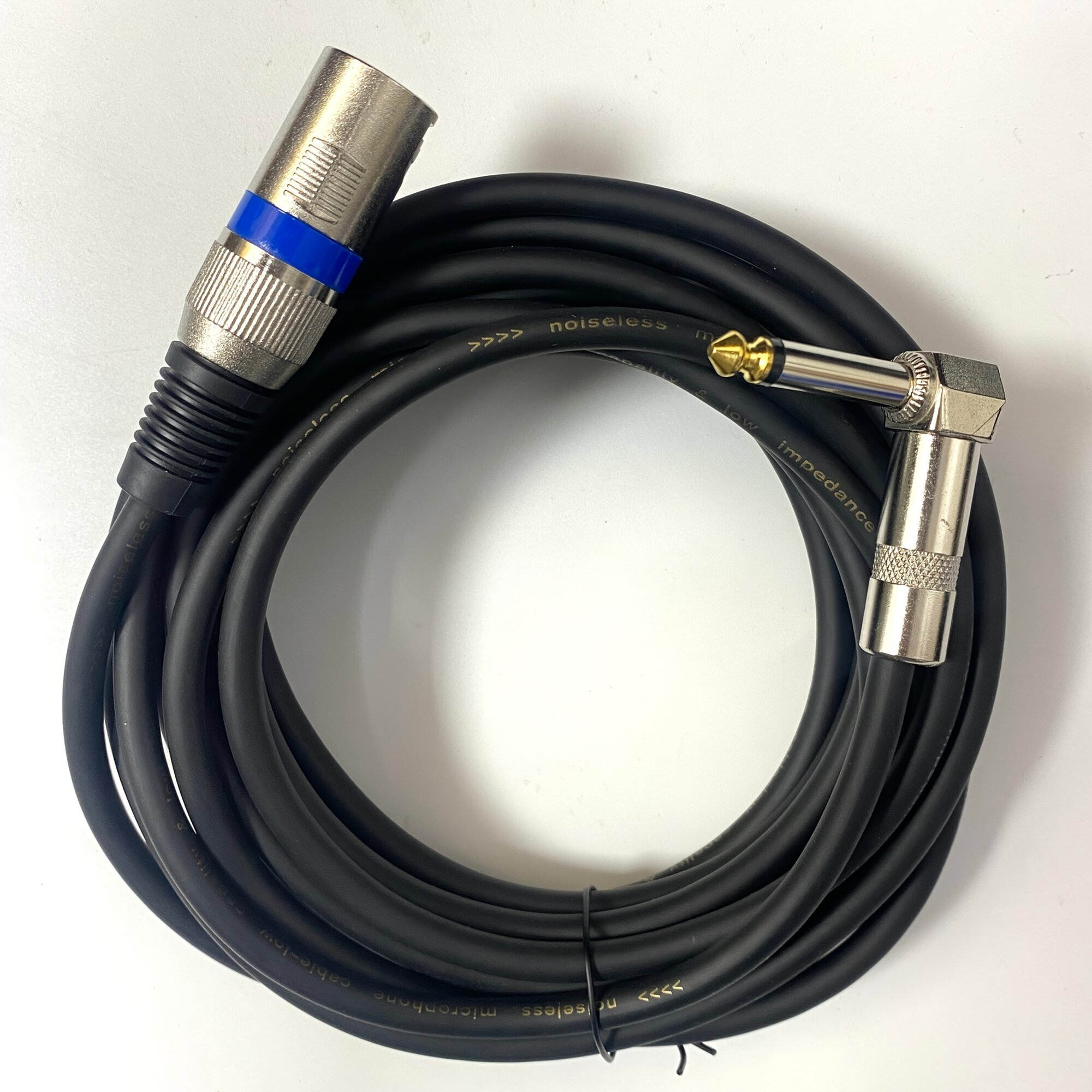 Балансный аудиокабель XLR-TRS 6,35 мм под углом 90°, длина 393,7 дюйма, для микрофона, микшера и звуковой карты