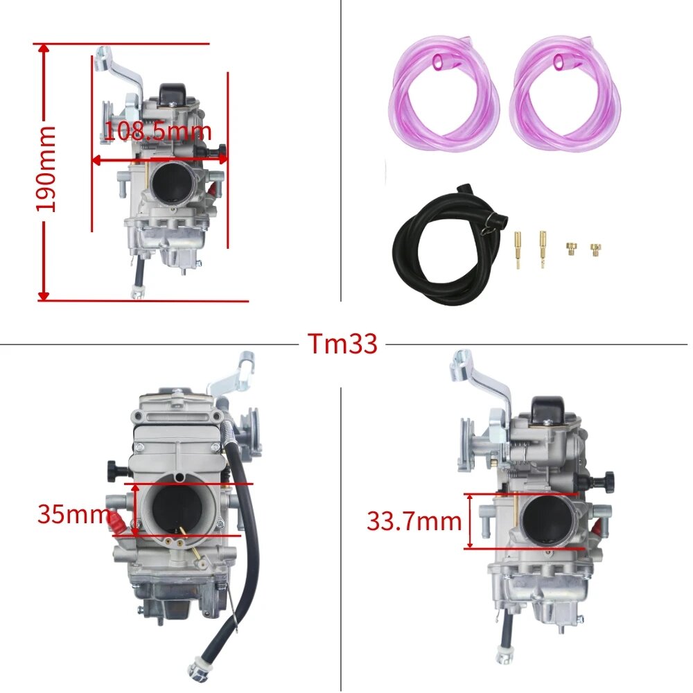 Карбюратор Mikuni TM33-8012 с плоским штоком 33 мм для квадроциклов, мотоциклов и питбайков