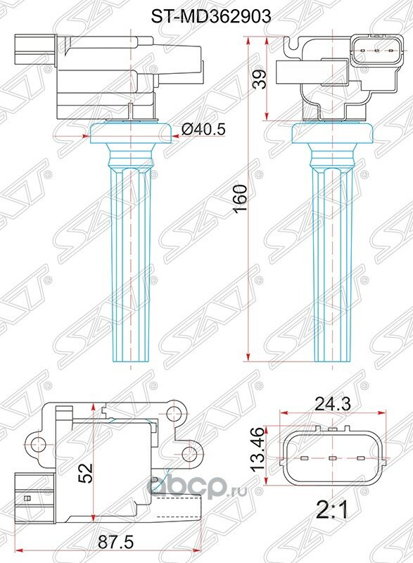 Катушка зажигания Sat ST-MD362903