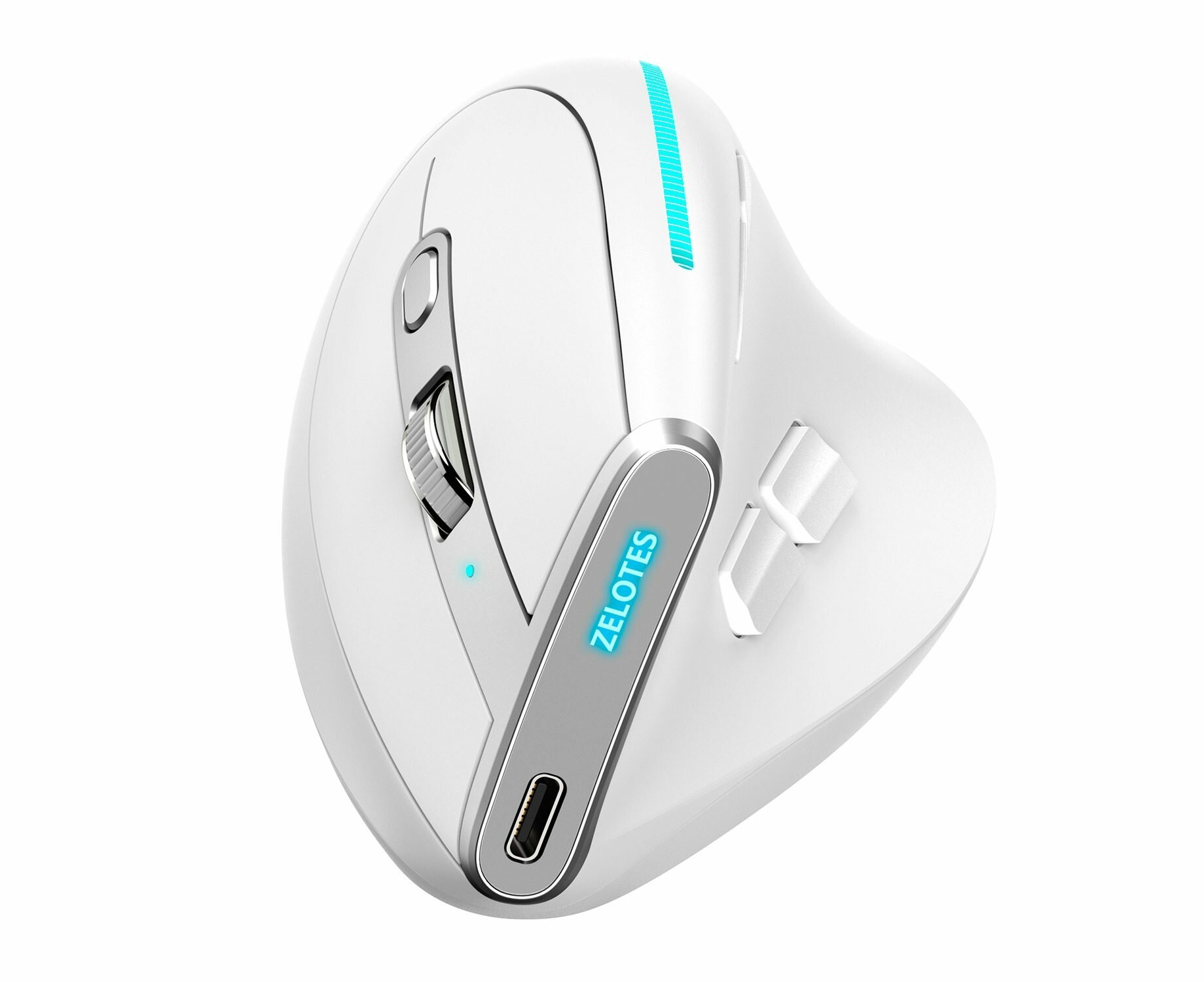 Беспроводная вертикальная мышь F-36 2.4G Bluetooth с полноцветной подсветкой и 8 программируемыми клавишами.