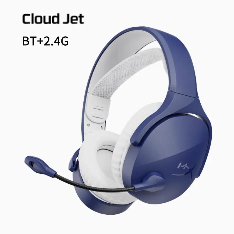 HyperX Наушники беспроводные с микрофоном, Радиоканал, Bluetooth, USB, синий