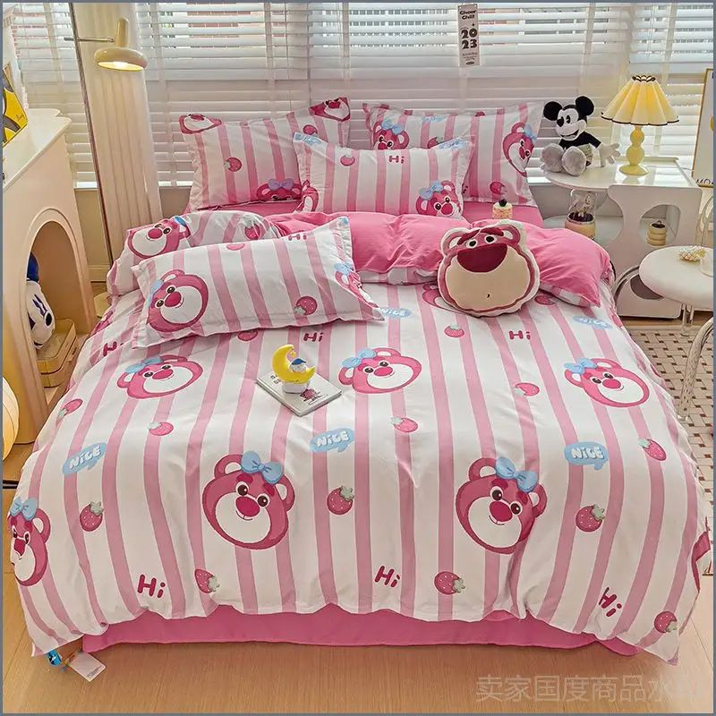 Наперник 150x200 см вареный хлопок, микрофибра, розовый абстракция