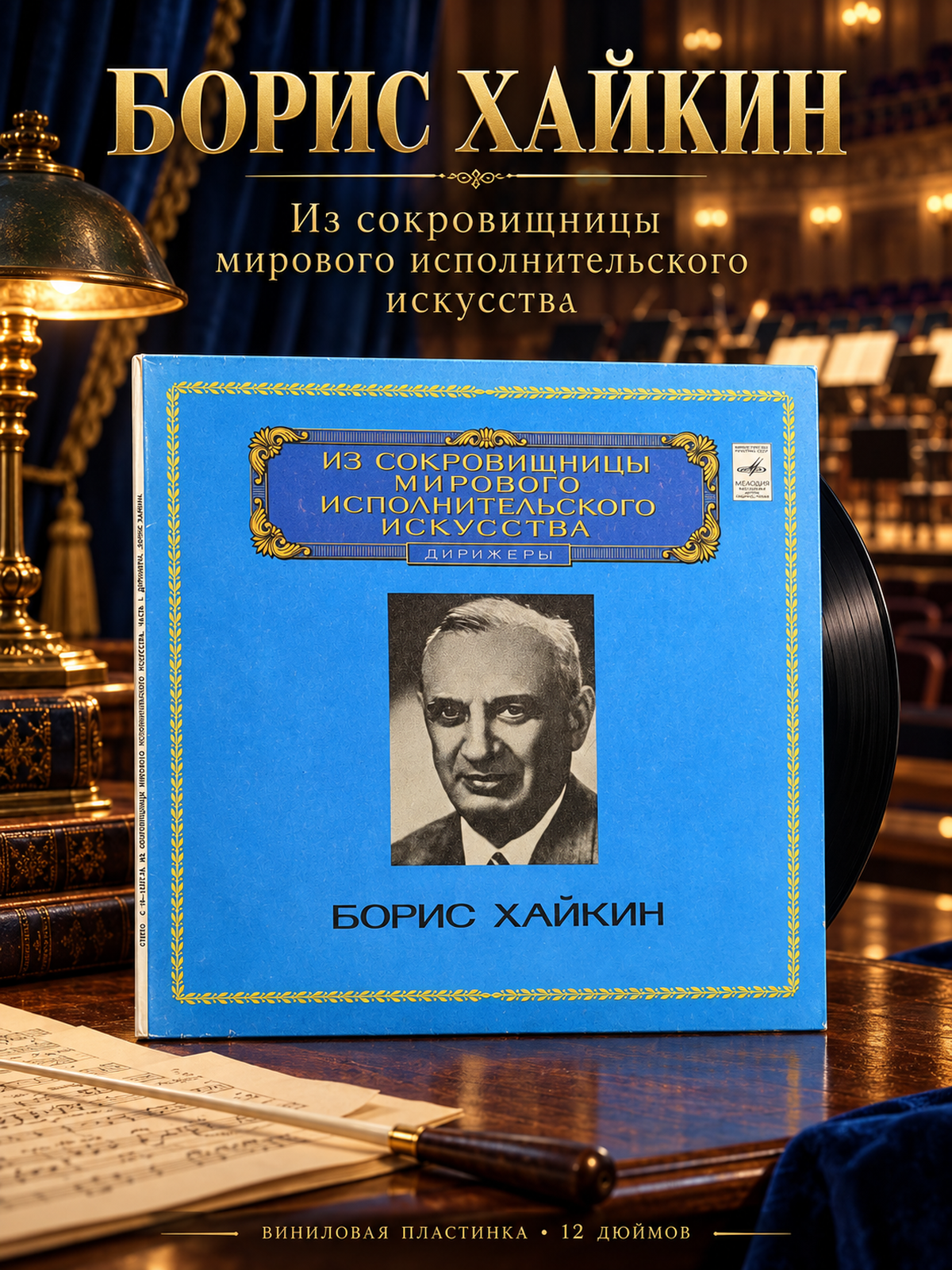 LP Борис Хайкин - Дирижеры. Из Сокровищницы Мирового Исполнительского Искусства. Виниловая пластинка 12 дюймов СССР Мелодия 1980 год