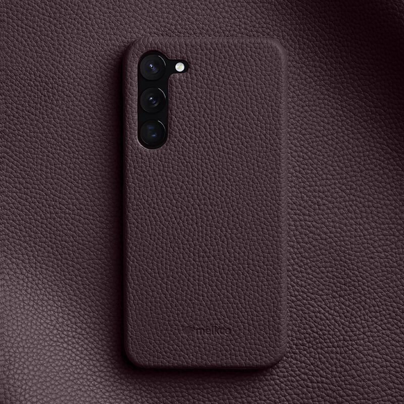 Защитный чехол из натуральной кожи Melkco для Samsung Galaxy S23 5G, задняя крышка из натуральной кожи ручной работы, фиолетовый