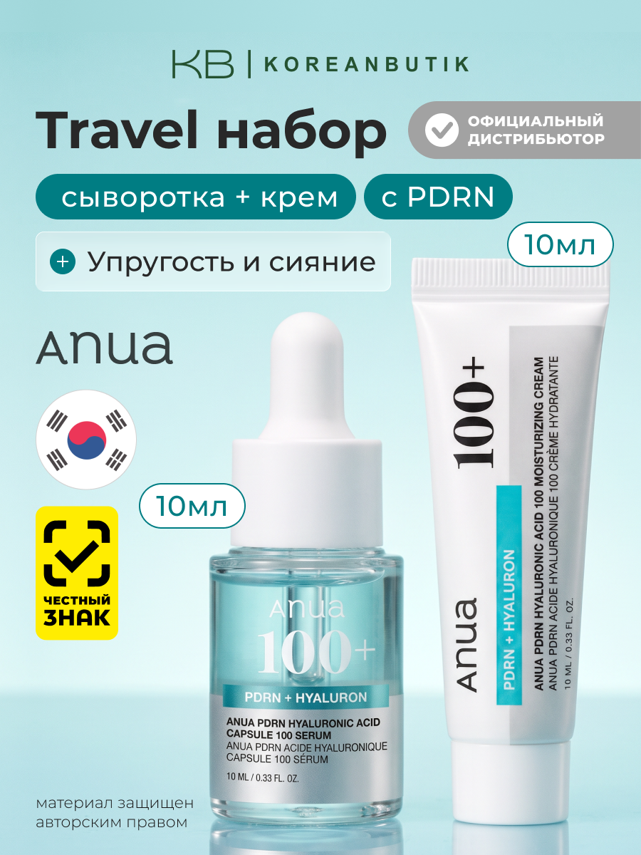 Многофункциональное средство для лица с PDRN и гиалуроновой кислотой | Anua PDRN Hyaluronic Acid Kit 20ml