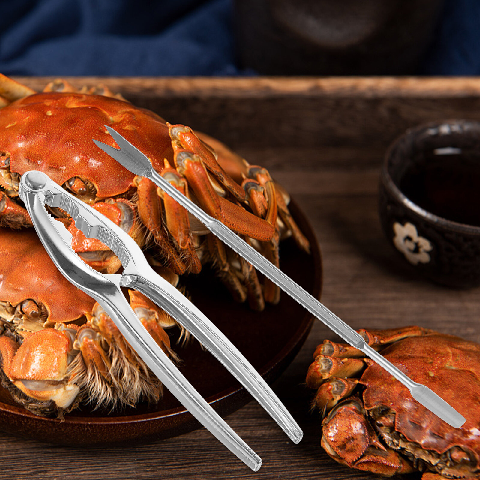 Набор Из 8 Штук Инструментов Для Морепродуктов Crab Crackers Вилки Шпульки 15 30X3 30X1 20Cm