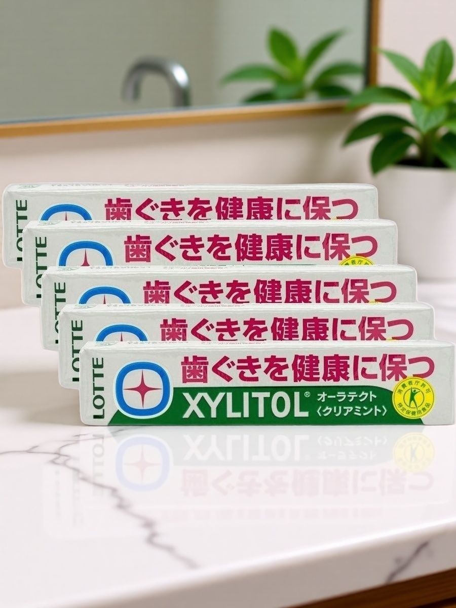 Резинка жевательная Xylitol чистая мята (5упак х 21гр), Япония