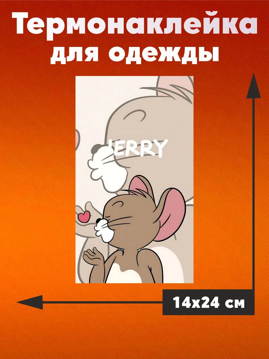 Термонаклейка на одежду Том и Джери