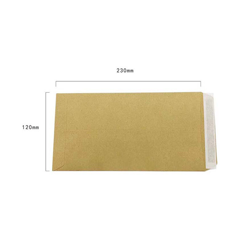 Конверт формата ZL из крафт-бумаги 100 г/м² с двусторонним клеем 23x12 см, белый, стандартный для бизнеса