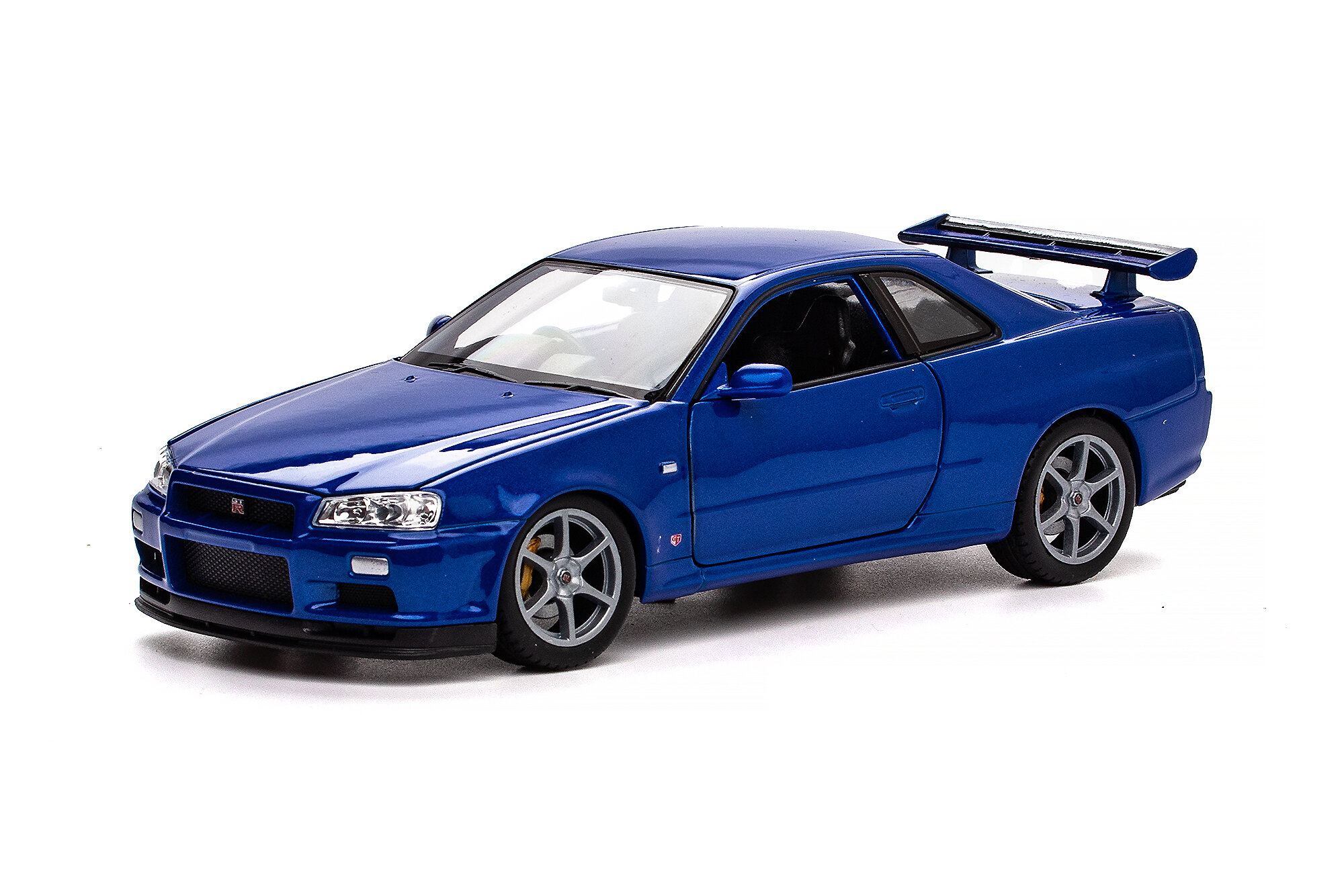 Модель коллекционная WELLY Nissan skyline gt-r (R34) blue / ниссан скайлайн синий