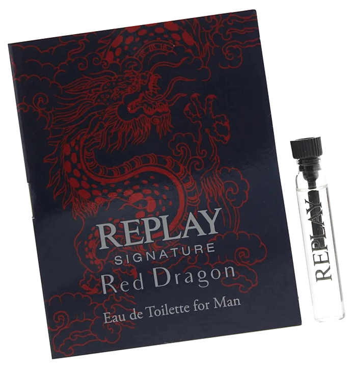 Яркий парфюм Replay Signature Red Dragon сэмпл 2 / Туалетная вода Реплей Сегнэчэ Ред Дрэгон пробник / Миниатюра аромата