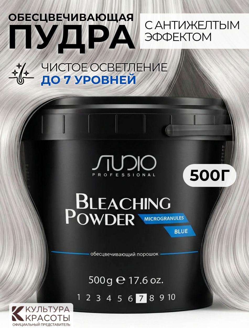 Kapous Studio Professional Обесцвечивающая пудра с антижелтым эффектом Microgranules Blue 500 гр.