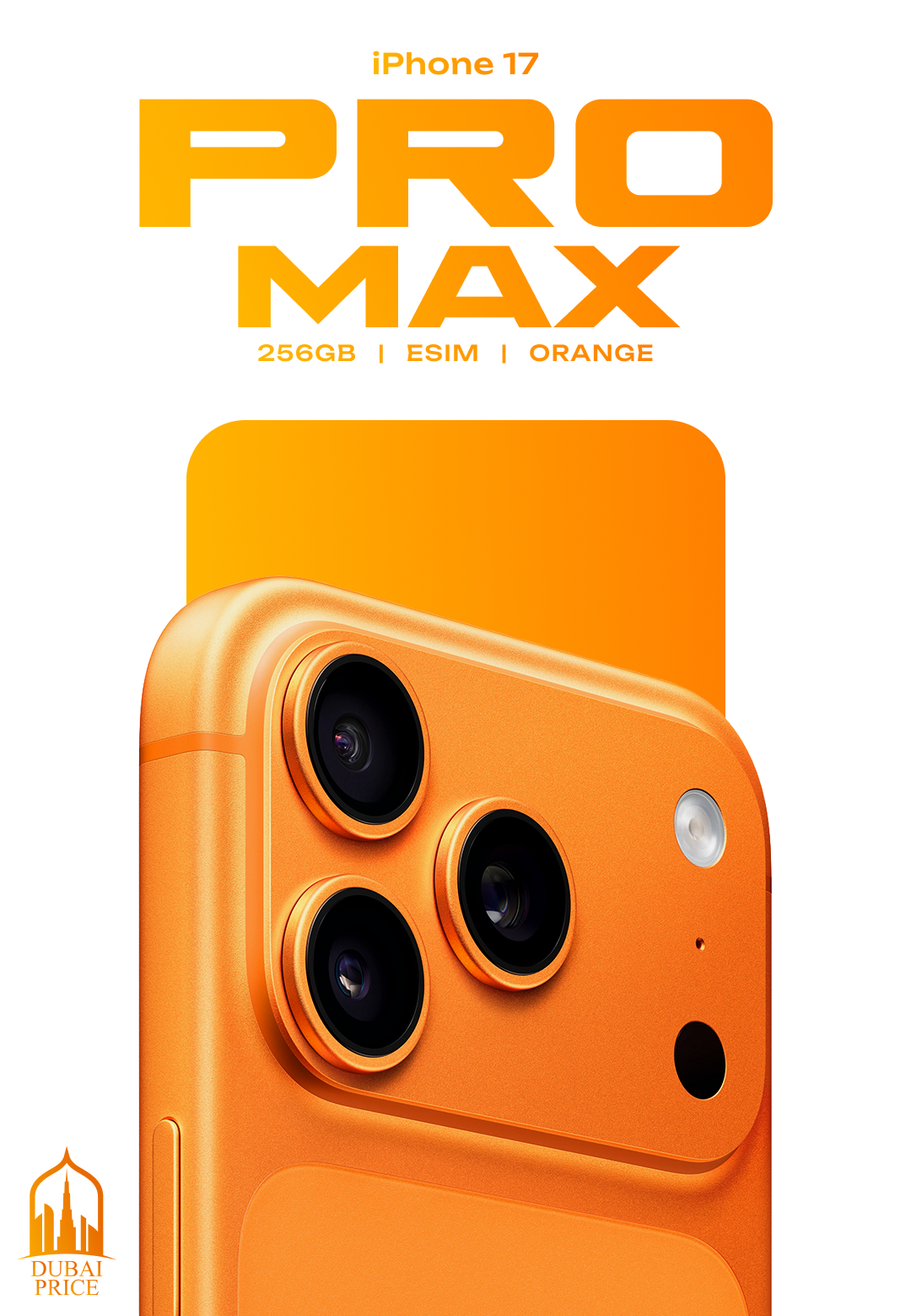 Смартфон Apple iPhone 17 Pro Max 1 eSIM 256 ГБ памяти, Cosmic Orange/Оранжевый NEW